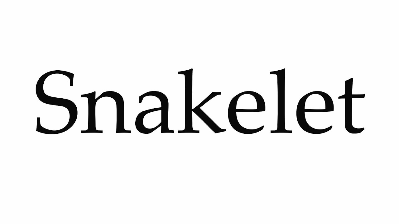 How to Pronounce Snakelet - YouTube