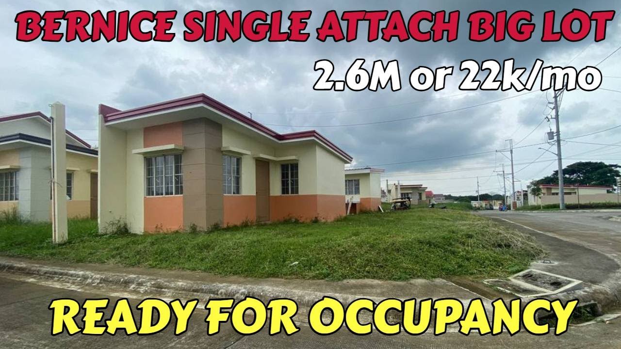 READY FOR OCCUPANCY SINGLE ATTACH with big lot only 2.6m or 22k/mo ...