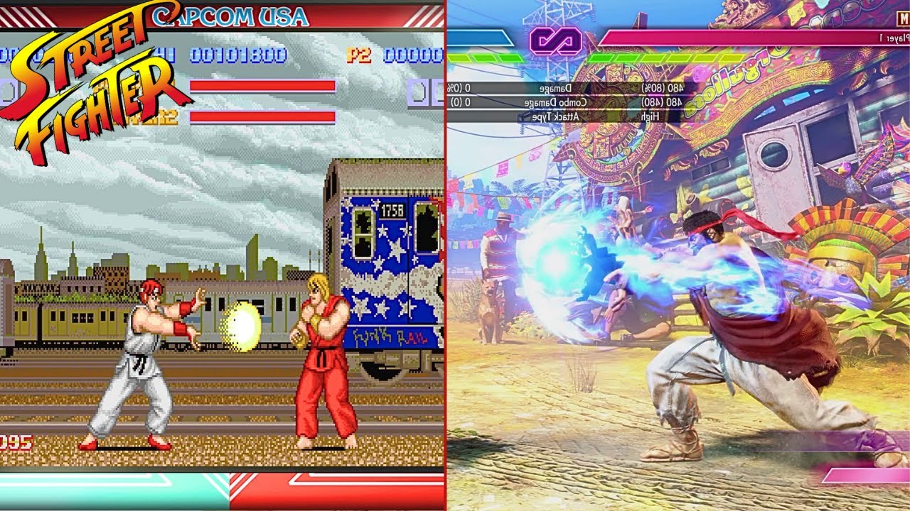 Street Fighter l Evolution of Ryu Hadouken 1-6 l Gameplay Walkthrough l ...