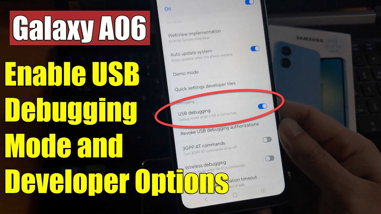 Samsung Galaxy A06: Enable USB Debugging Mode and Developer Options ...