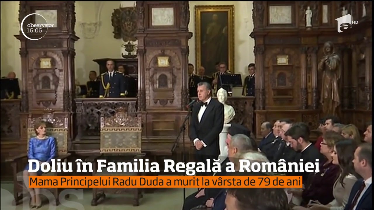 Doliu în Familia Regală a României! Mama Principelui Radu Duda a murit ...