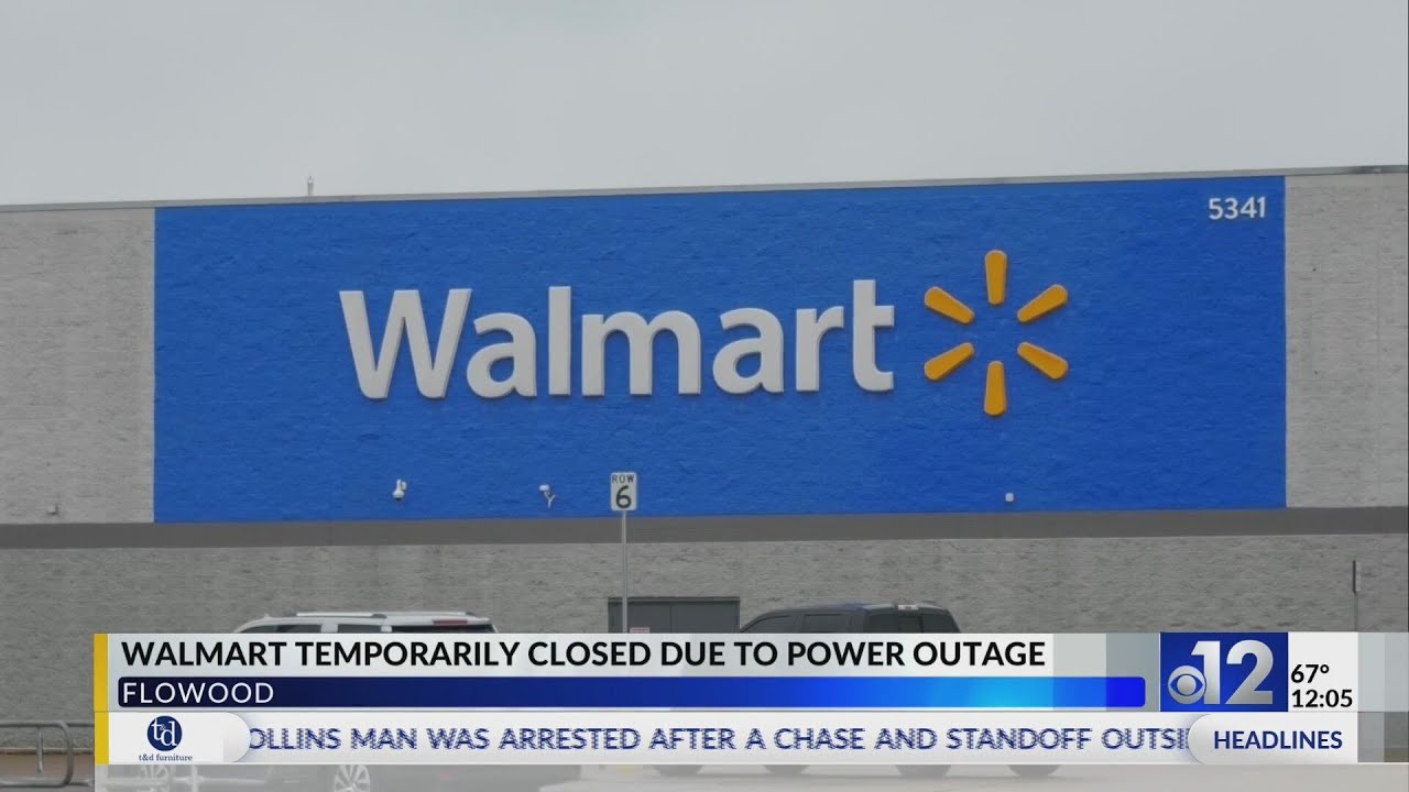 Flowood Walmart closed due to power outage - YouTube
