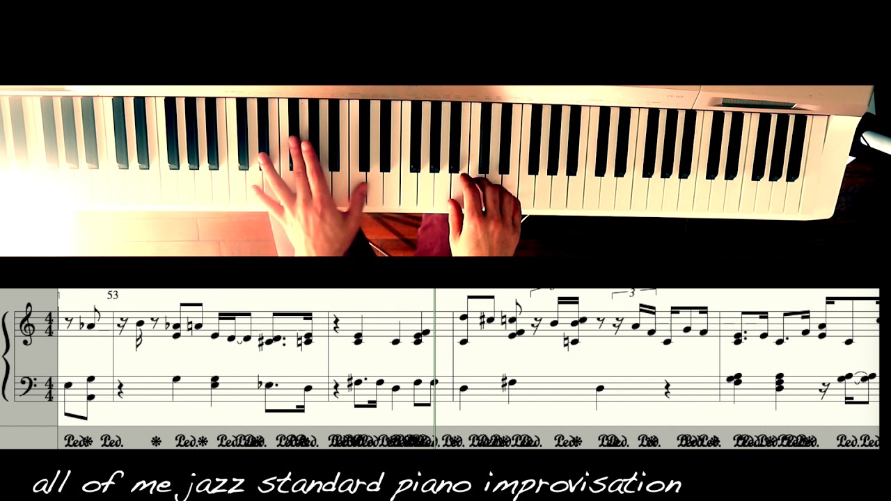 all of me jazz standard piano solo improvisation sheet music shingo ...
