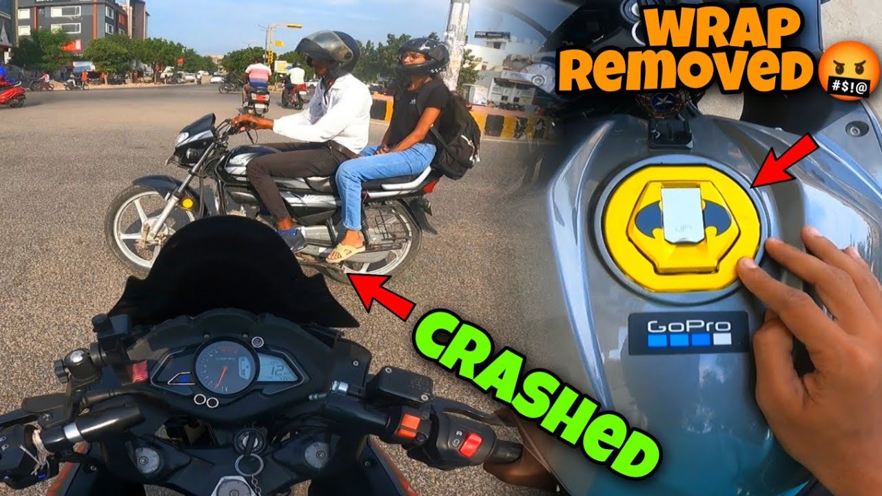 Crazy Bike Rider Crashed My Rs200🤬 || My New Wrap Removed 💔 || The Rj29 ...