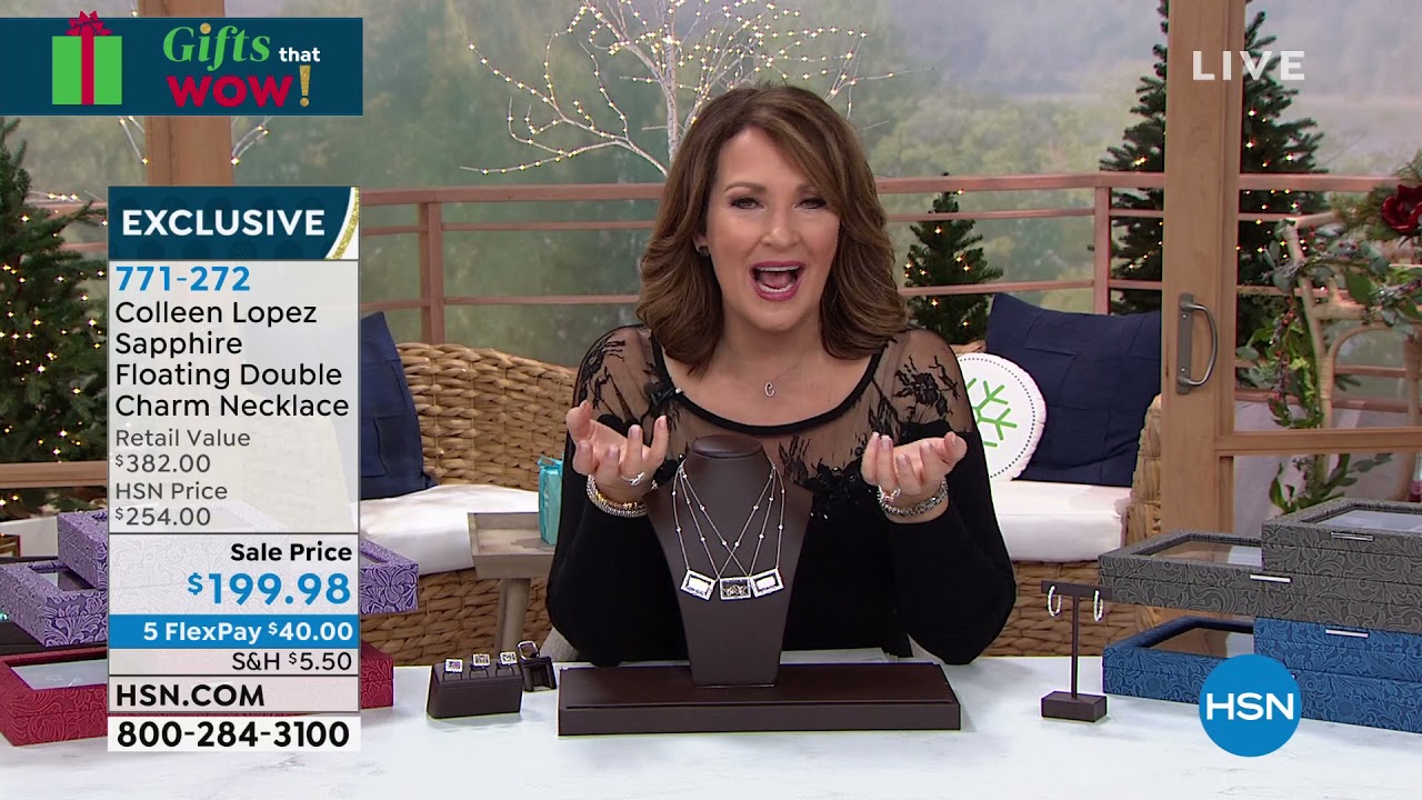 Colleen Lopez Sterling Silver Sapphire Floating Double C... - YouTube