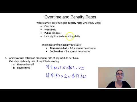 Overtime and Penalty Rates - YouTube