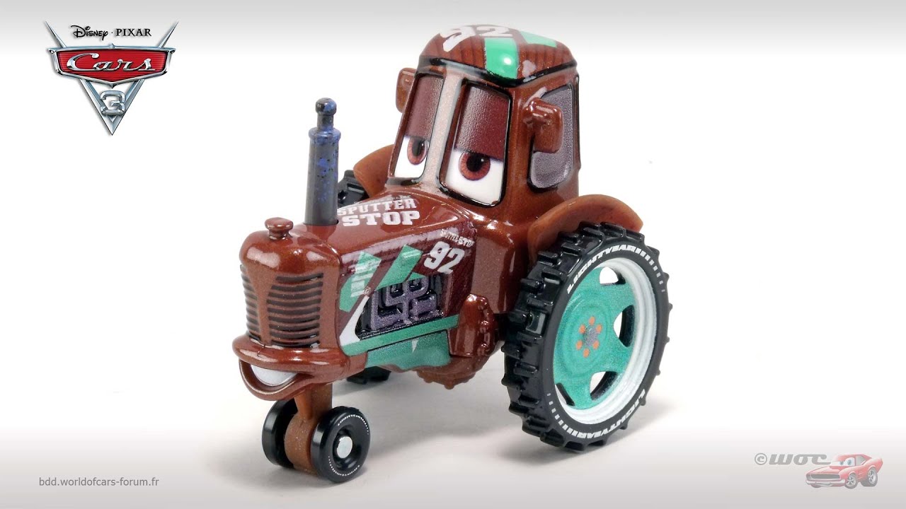 BDD World of Cars - Sputter Stop Racing Tractor - YouTube