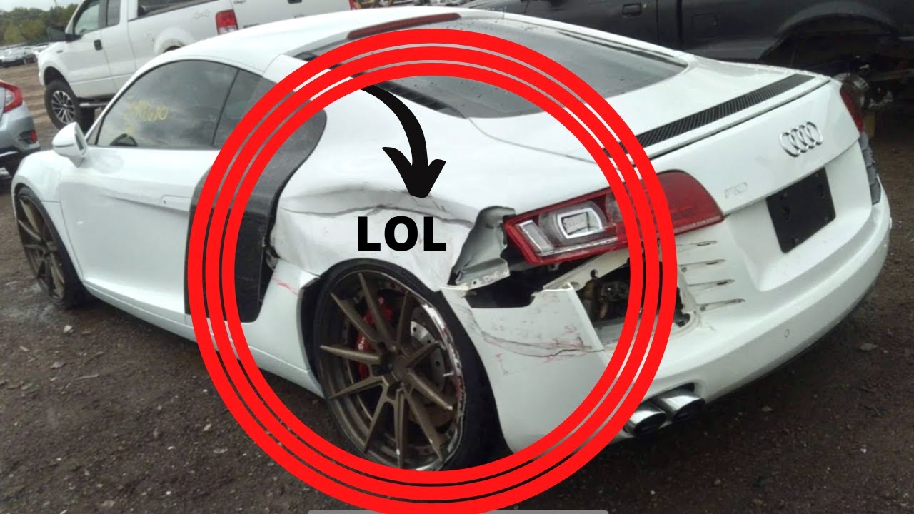 Audi R8 SMASHED by a FIRETRUCK | R8 REBUILD - YouTube