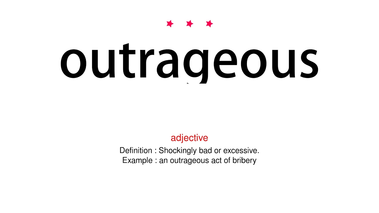 How to pronounce outrageous - Vocab Today - YouTube