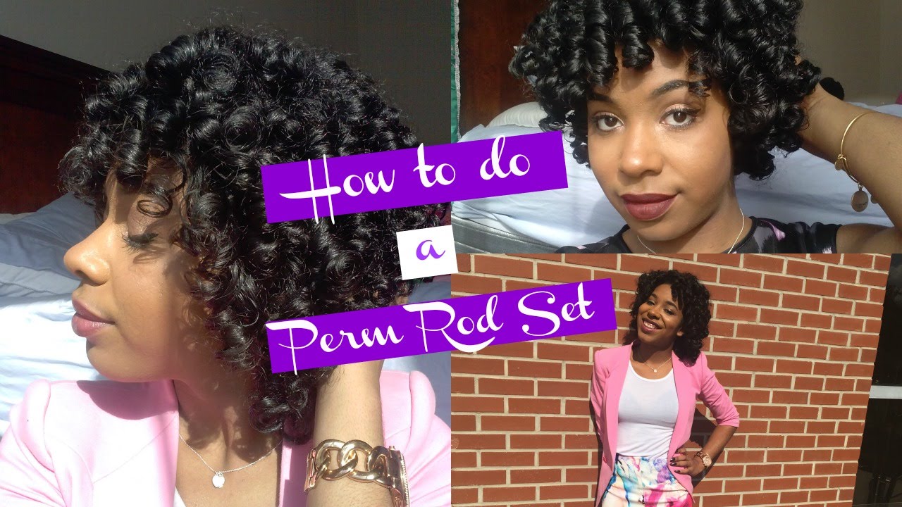 How to do a perm rod set | Natural Hair - GlamoRouse - YouTube
