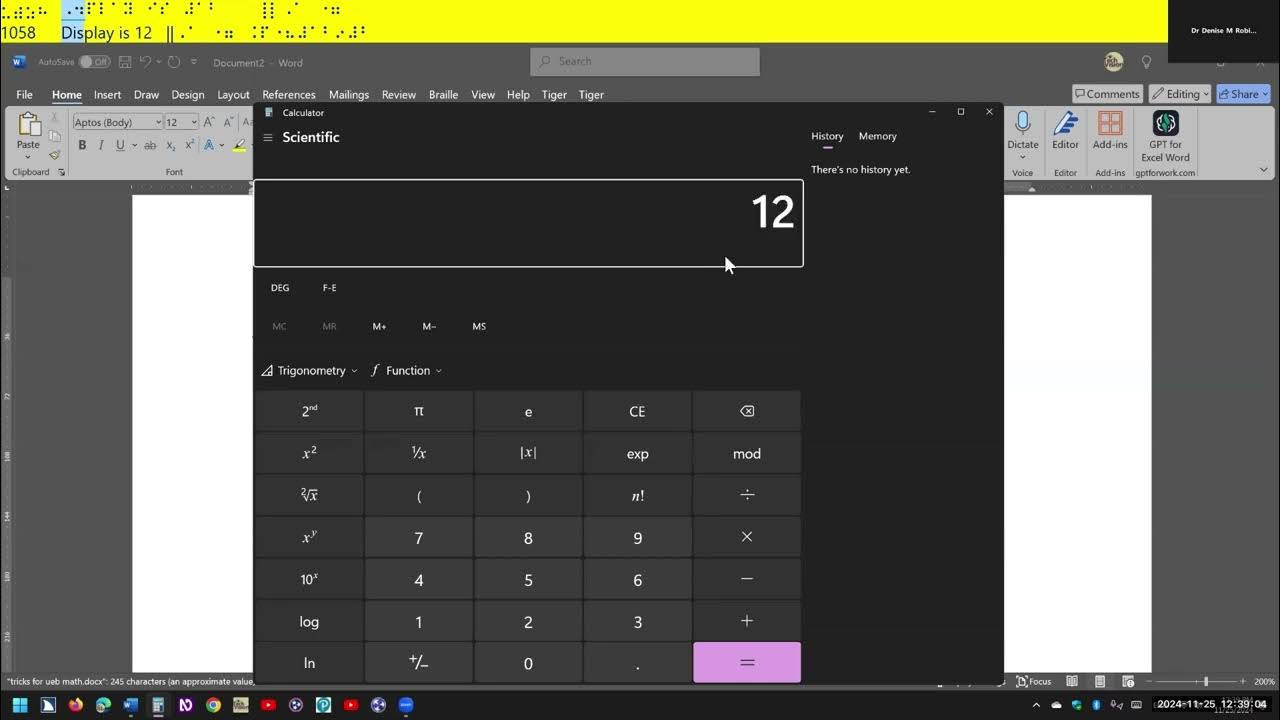 Tips & Tricks on learning Word and Braille Math Editor with UEB math ...