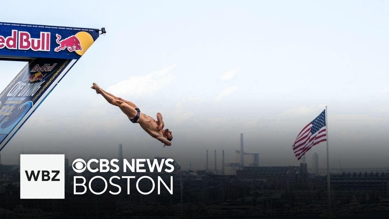 Red Bull Cliff Diving takes over ICA Museum in Seaport for finals - YouTube