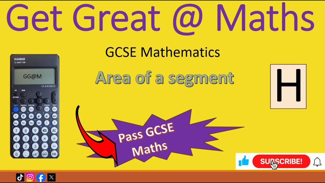GCSE Maths Higher Area of a Segment - YouTube