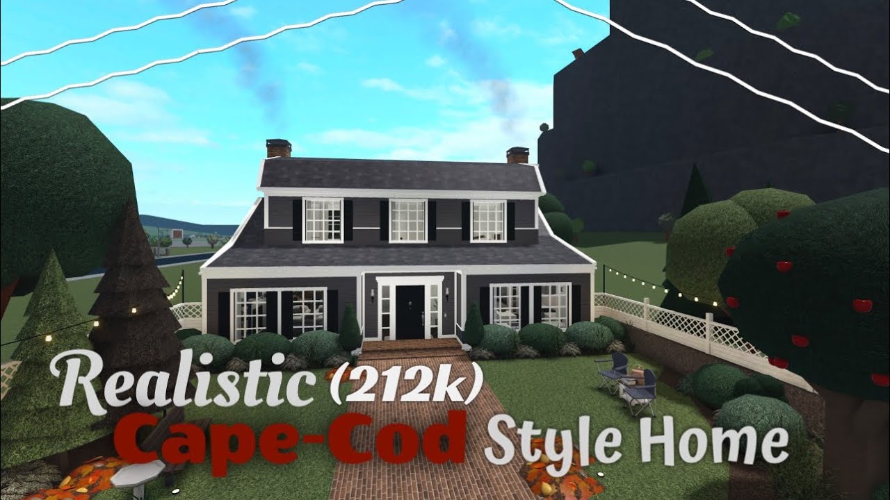Roblox-Bloxburg // Realistic Cape-Cod Style Home (212k) tour ...