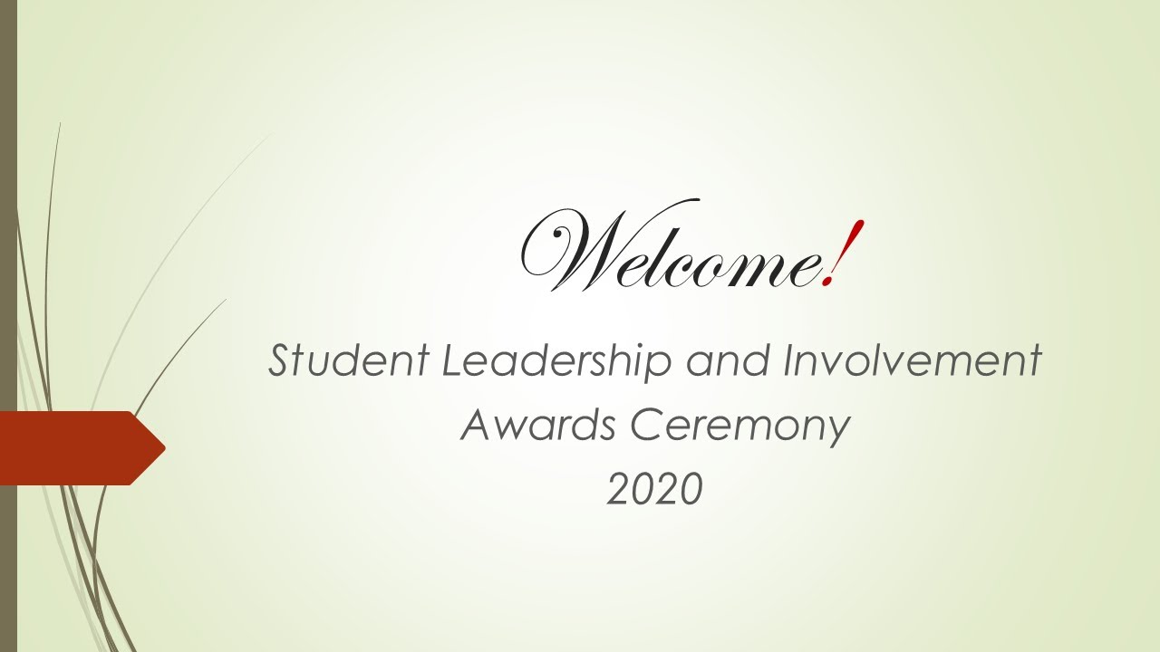 2020 Student Leadership and Involvement Awards Ceremony - YouTube