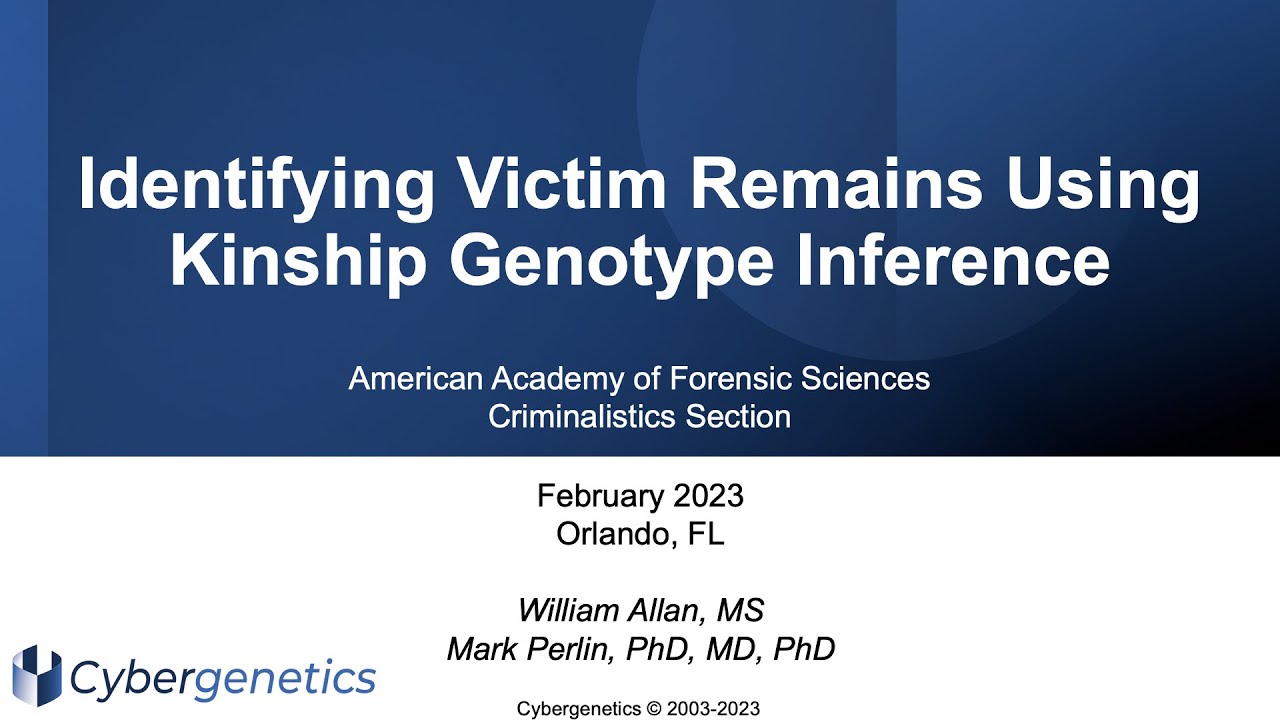 Identifying victim remains using kinship genotype inference - YouTube