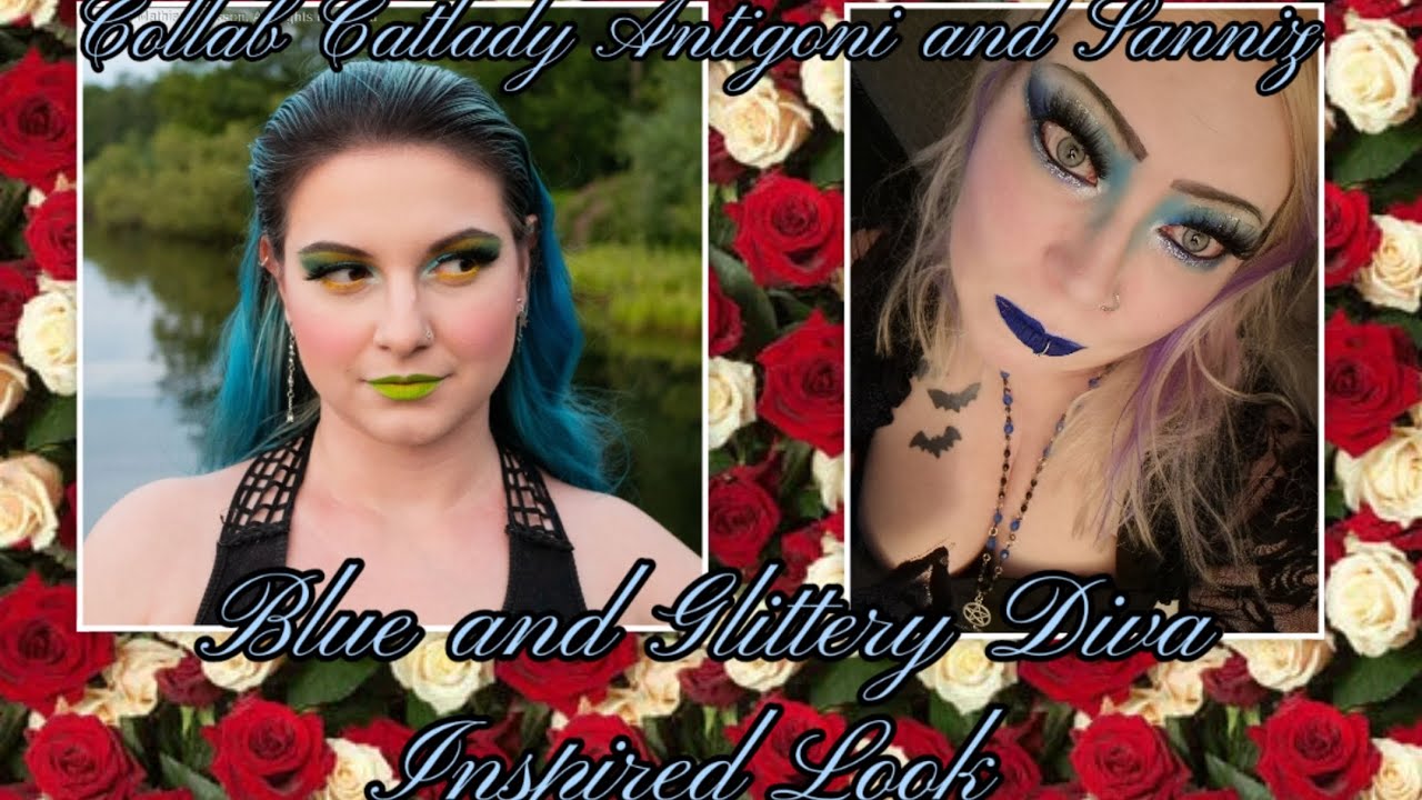 Blue and Glittery Diva Makeup Look - YouTube
