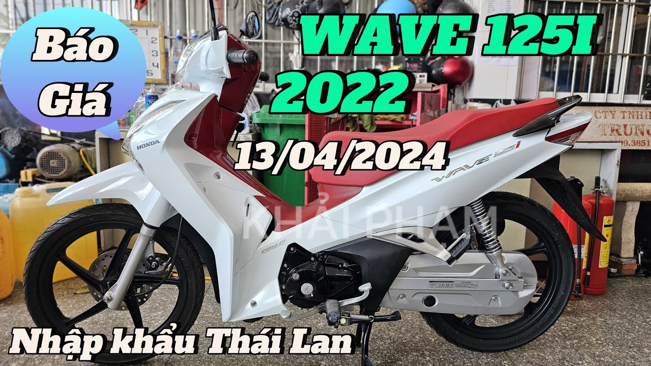 Cận cảnh WAVE 125i 2022 Trắng Đỏ nổ máy về nhà mới + giá bán 13/04/2024 ...