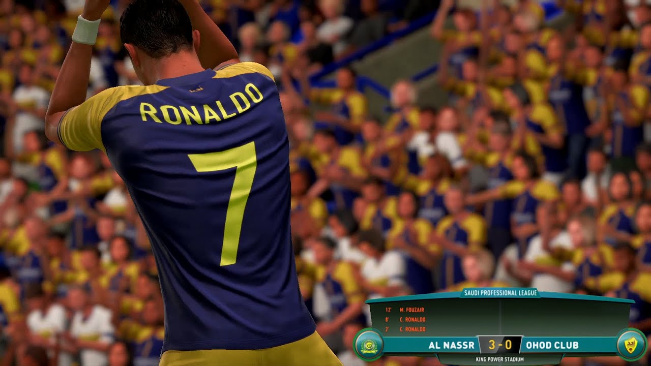AL NASSR VS OHOD CLUB GAMEPLAY FIFA 19 || RONALDO SHOWS HIS SKILLS ...