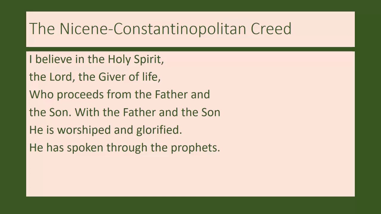 The Nicene Constantinopolitan Creed - YouTube