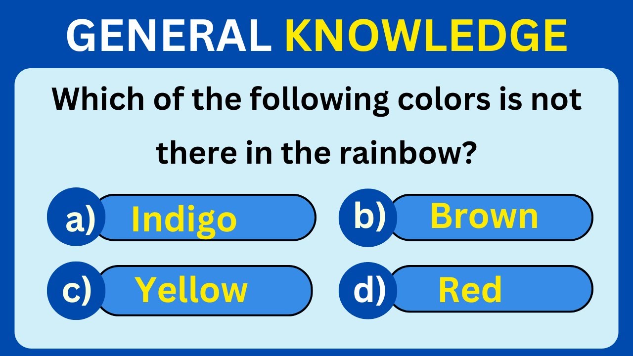 General knowledge Quiz Trivia 🧠| Can You Answer All 20 Questions ...