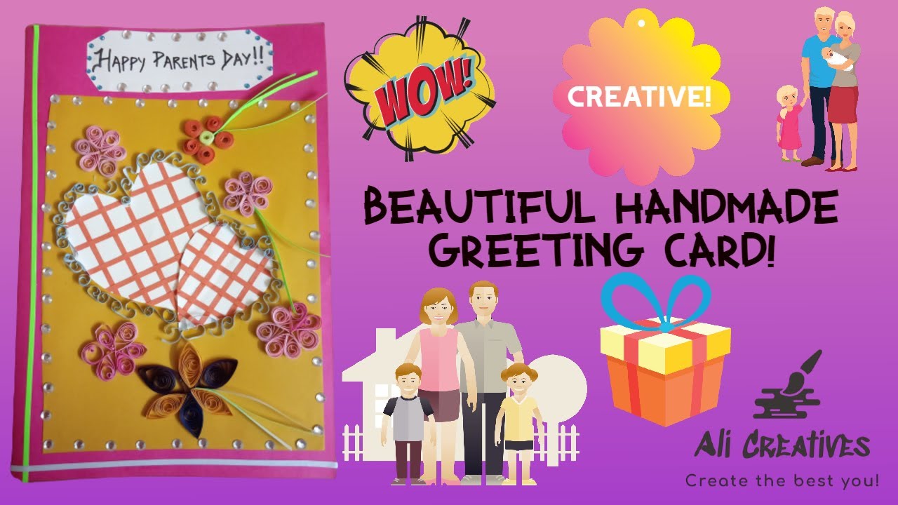 Beautiful Handmade Greeting Card!! ||PARENTS DAY SPECIAL|| - YouTube