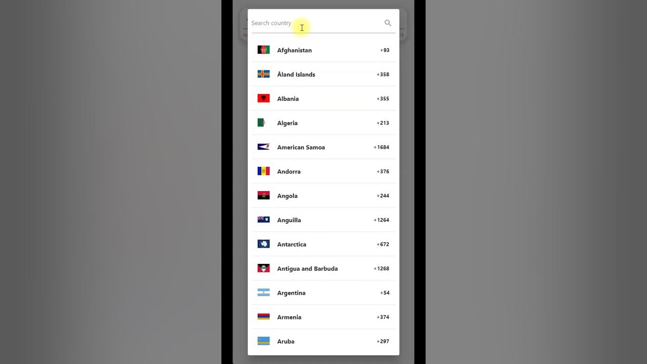 How to display Country Code Picker in Flutter | Beginner Level | Explained - YouTube