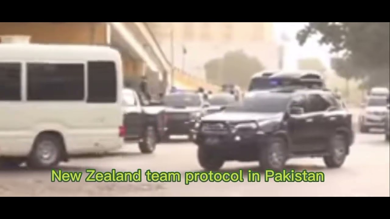 New Zealand team protocol live in Pakistan - YouTube