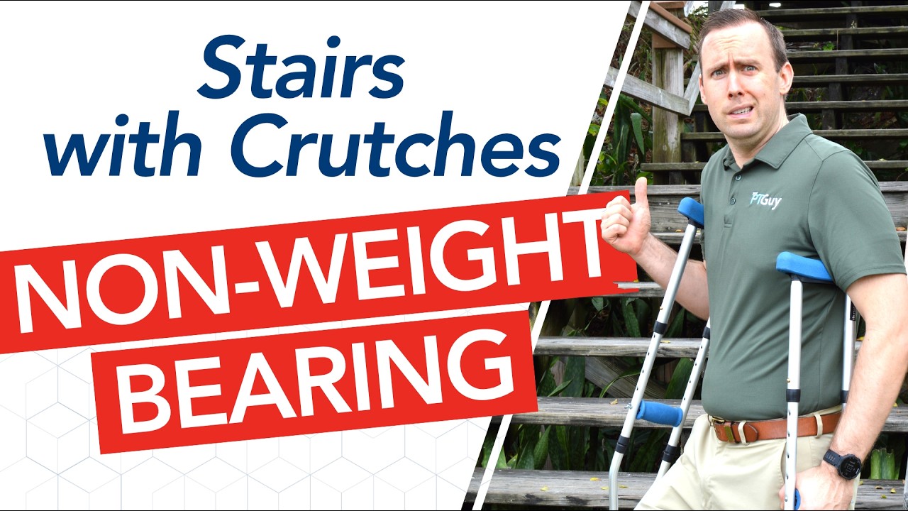 Crutches on Stairs (NON WEIGHT BEARING) - YouTube
