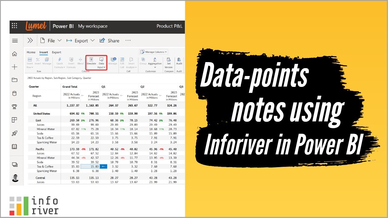 Data-point notes using Inforiver in Power BI - YouTube