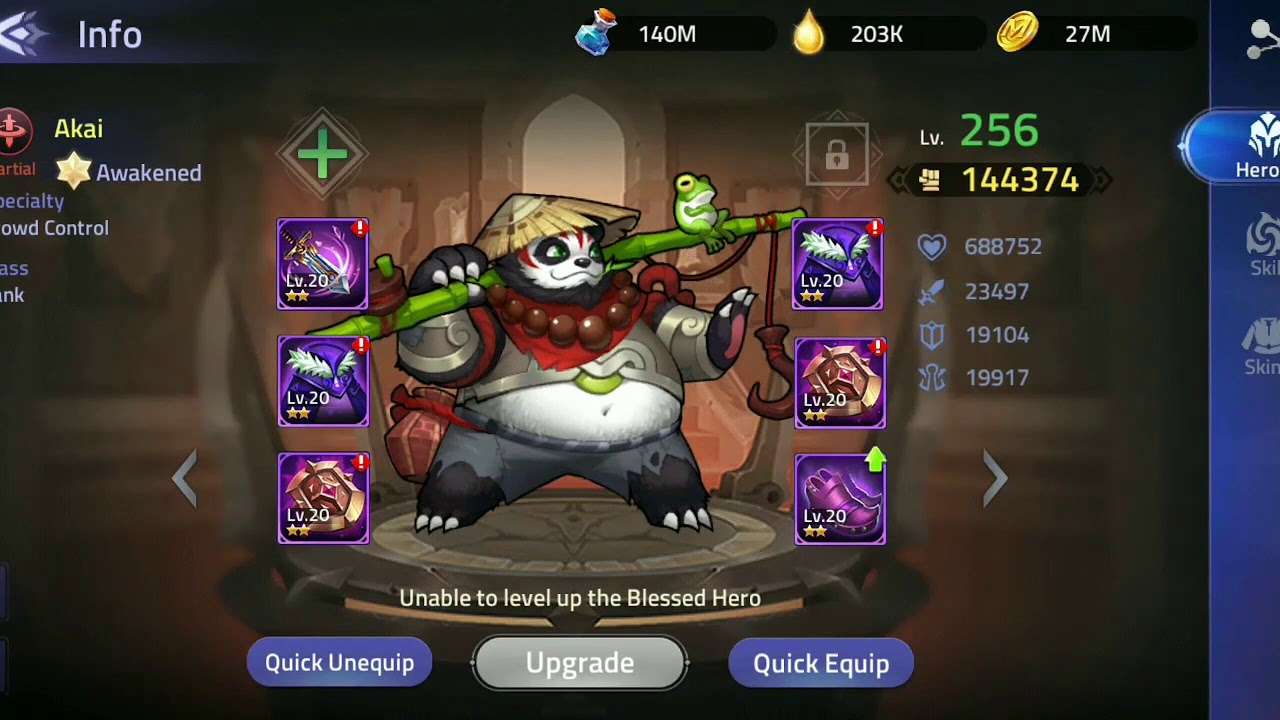 Mobile Legends Adventure (MLA) - Heroes Equipment and Inventory Before ...