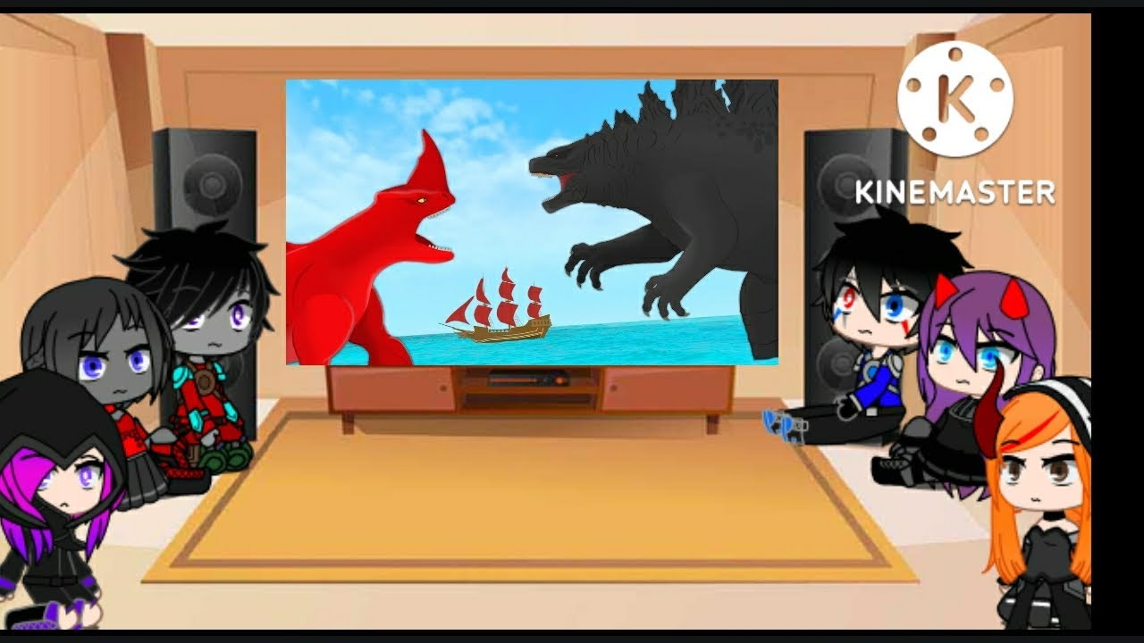 Rainimator friend's react to Red Bluster vs Godzilla Pivot Master - YouTube
