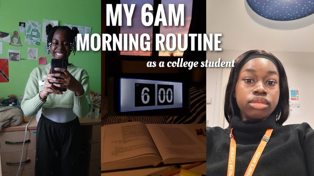 My realistic 6 AM MORNING ROUTINE *as a college student* - YouTube