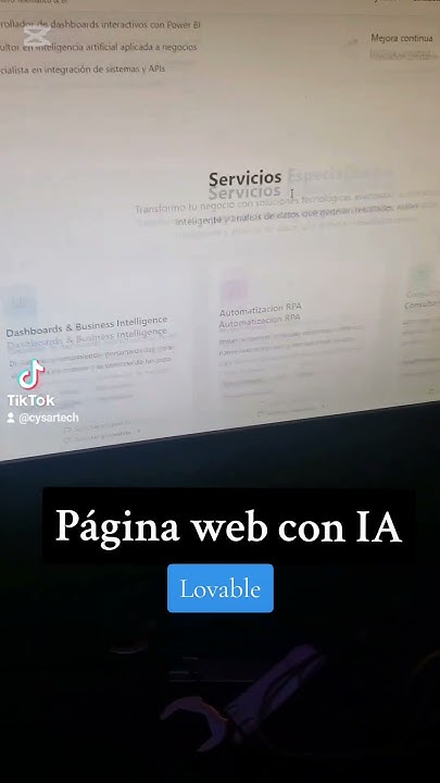 Páginas web profesional usando esta herramienta de IA. #lovable #chatgpt - YouTube