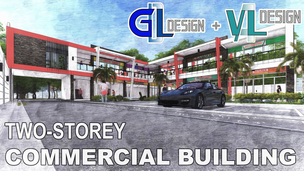 Two-Storey Commercial Building | Architectural 3D Walkthrough Animation ...