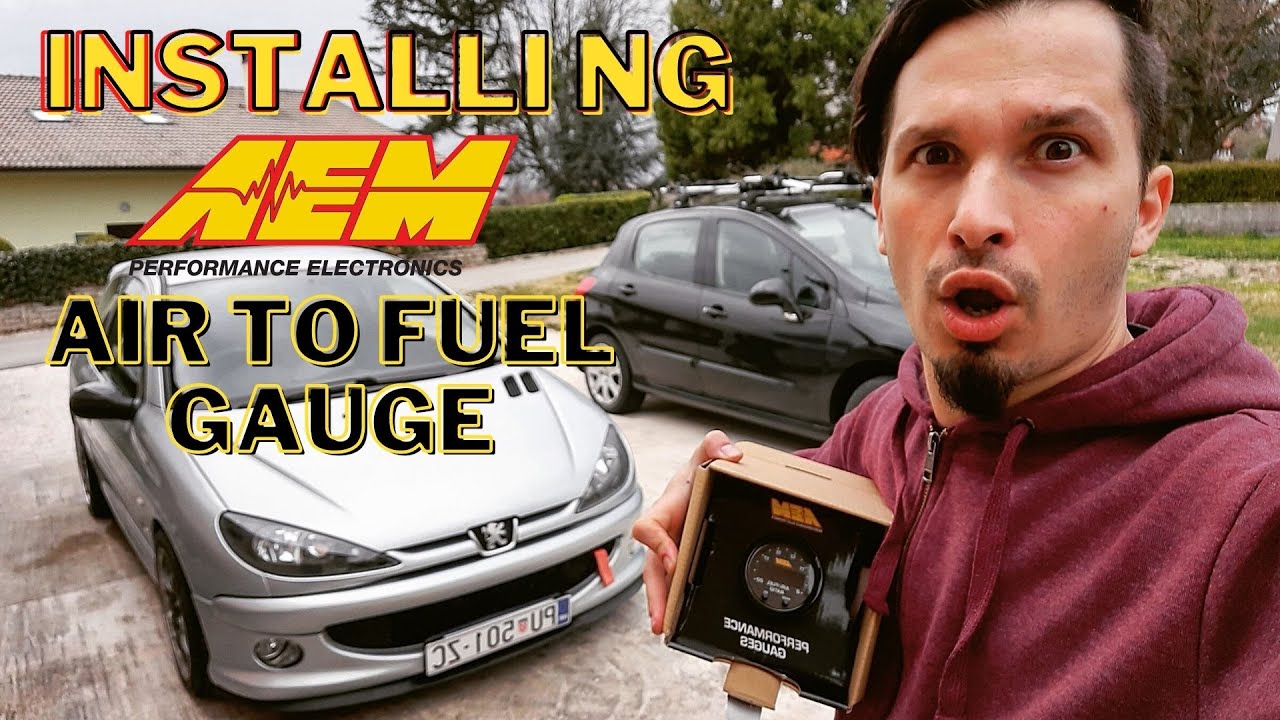INSTALLING AEM Air To Fuel Gauge on PEUGEOT 206! - YouTube