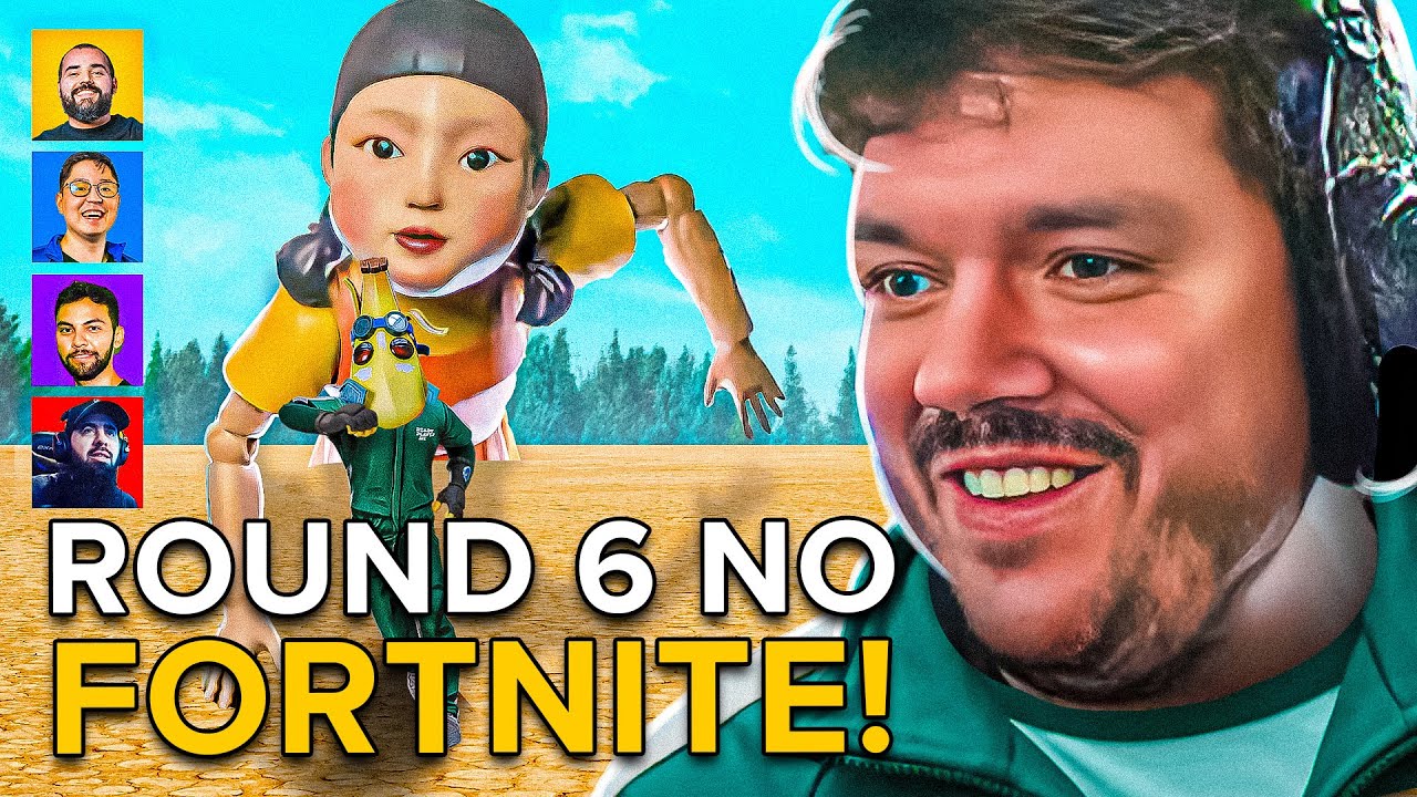 O DIA QUE O GAULES JOGOU ROUND 6 NO FORTNITE com BT, LIMINHA, LLAUQS e ...