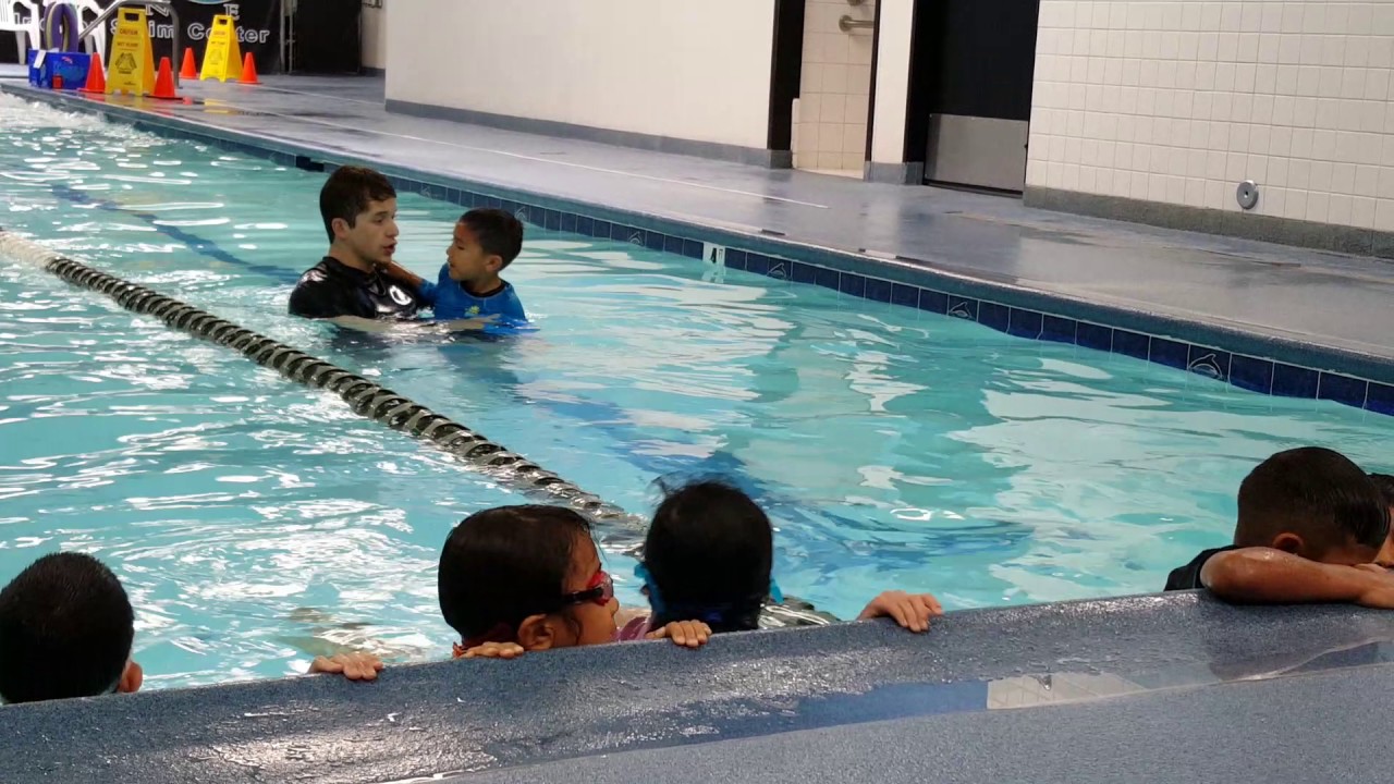 Aiden swimming lessons - YouTube