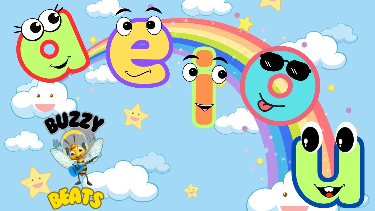 Jolly Phonics Vowels / Long and Short Vowels | KIDZ BUZZY BEATS - YouTube