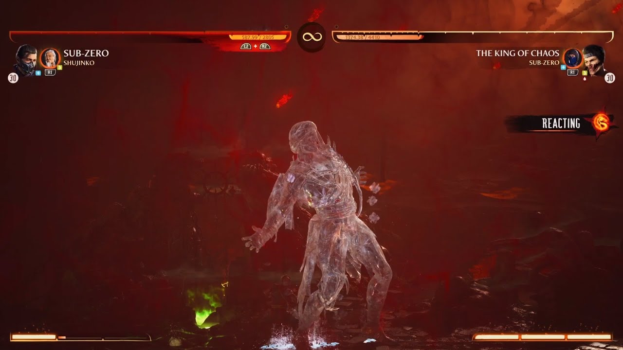 Sub Zero vs The King Of Chaos 【Mortal Kombat 1 Season 6 Titan Battle ...