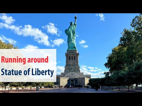 Running around the Statue of Liberty - YouTube