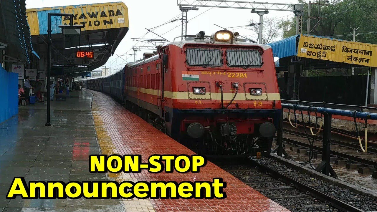 VIJAYAWADA Junction non-Stop Announcement Arrival and Departure BZA ...