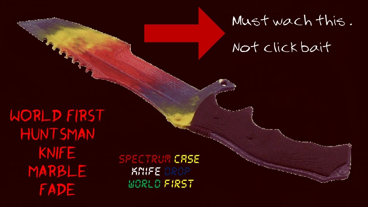 Huntsman Knife Marble Fade - Factory New ....World First - Spectrum ...