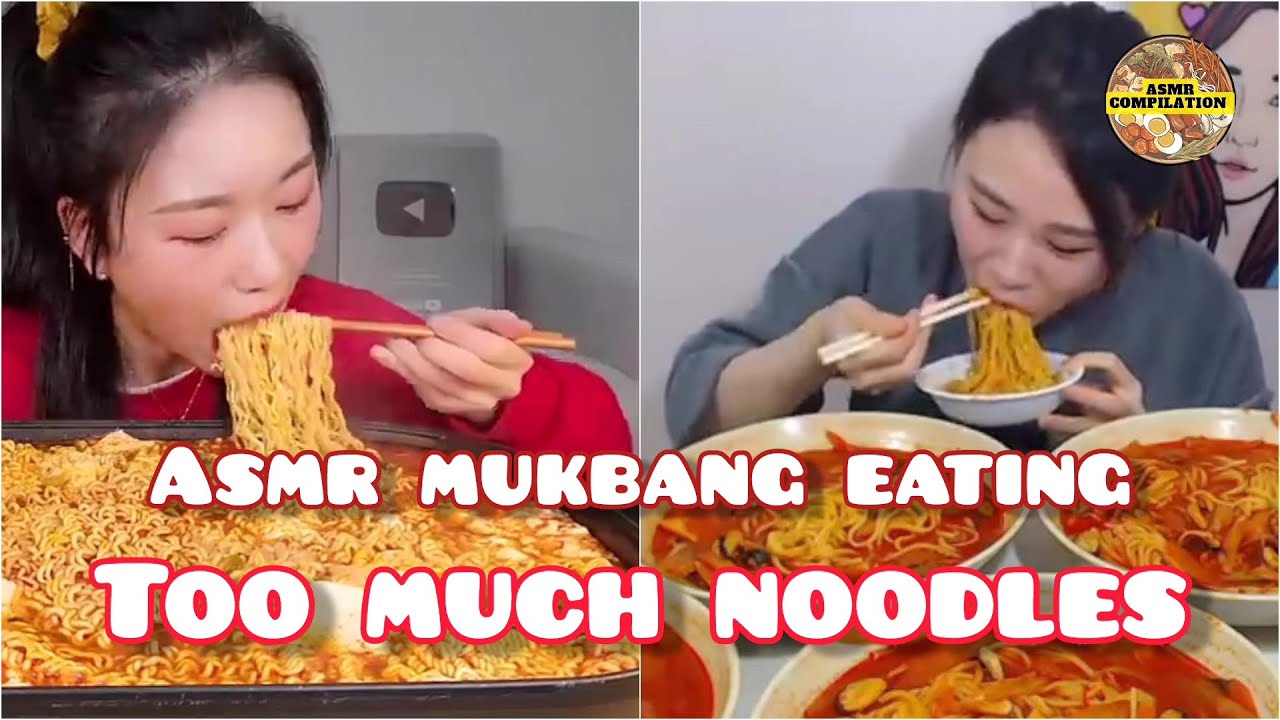 ASMR MUKBANG eating too much NOODLES Compilation (Part 2) #asmr # ...
