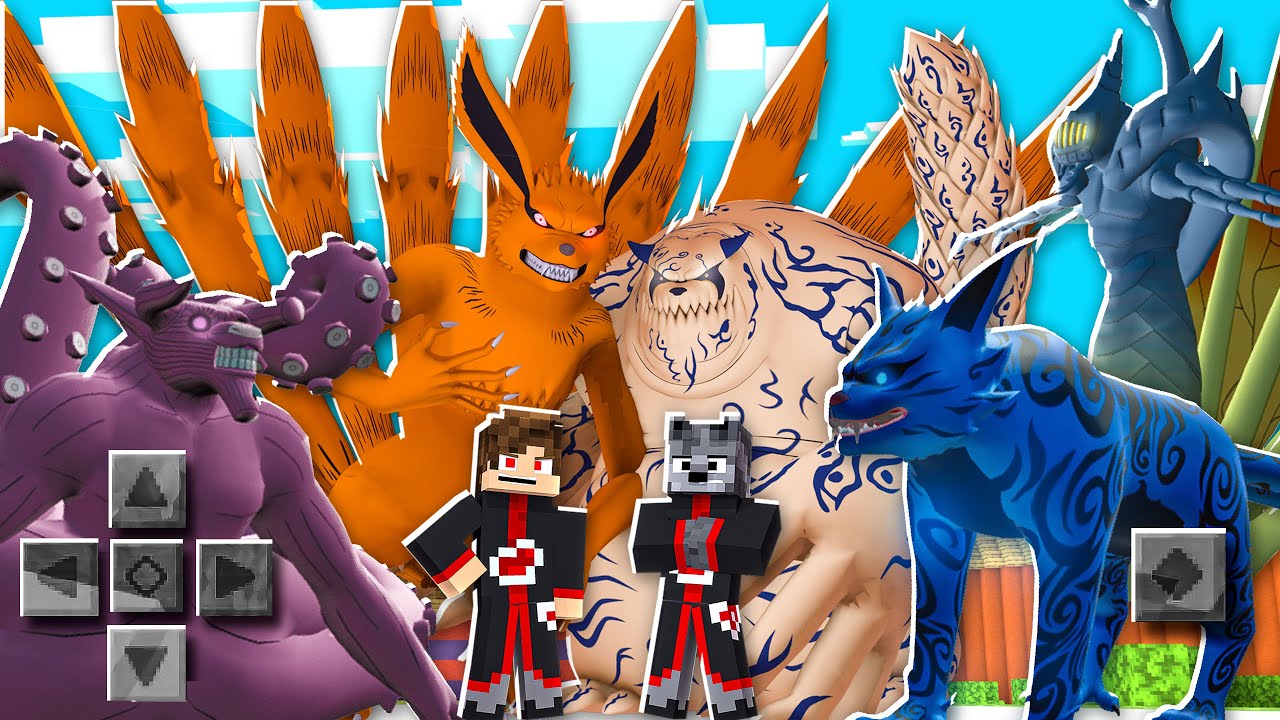 Minecraft PE : Naruto Akatsuki vs Kages #4 - MATATABI, GYUKI E CHÕMEI ...
