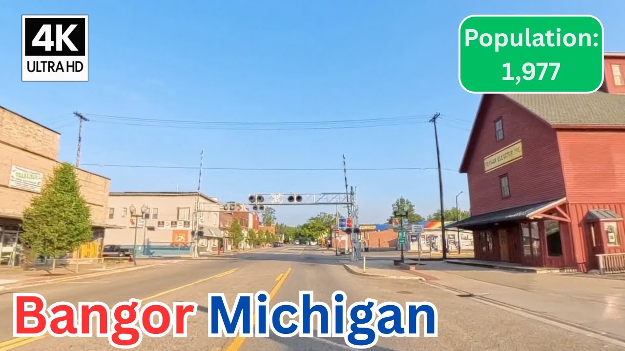 Driving Through Bangor, Michigan | Relaxing Small Town Scenic Tour in ...