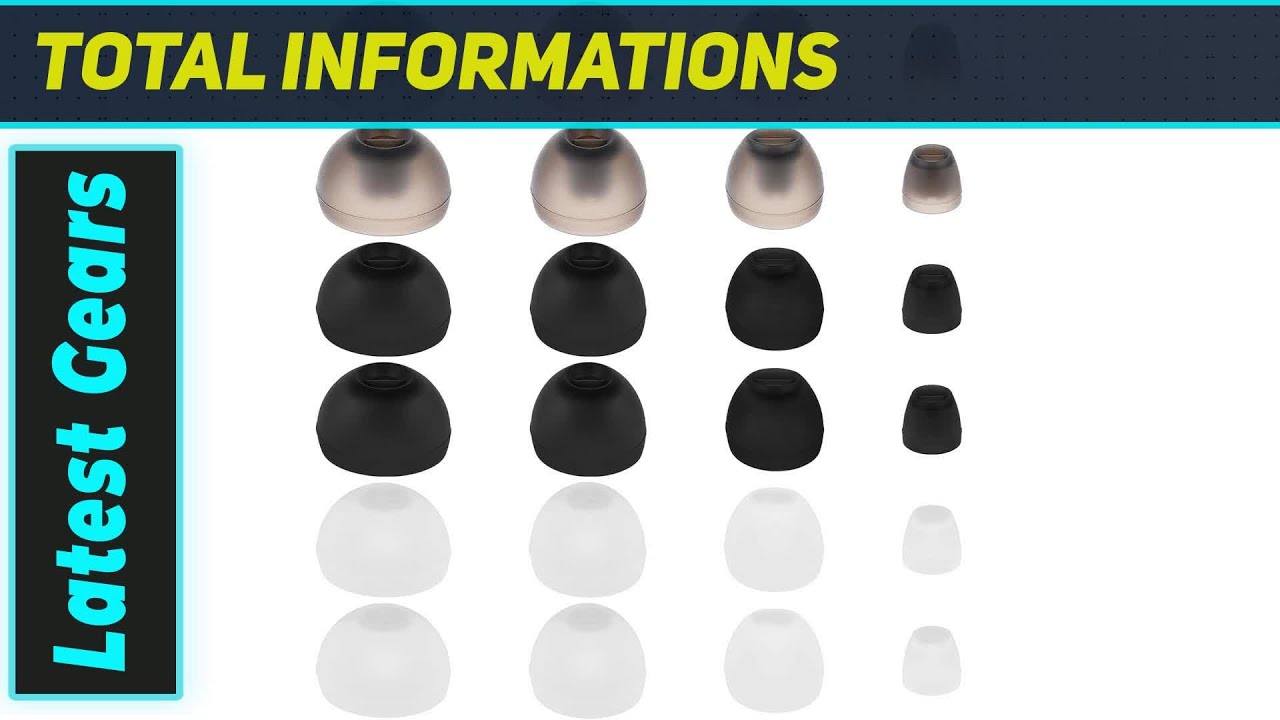 Best Extra Small Earbud Tips? InnoHHustle 12 Pairs Silicone Ear Tips ...