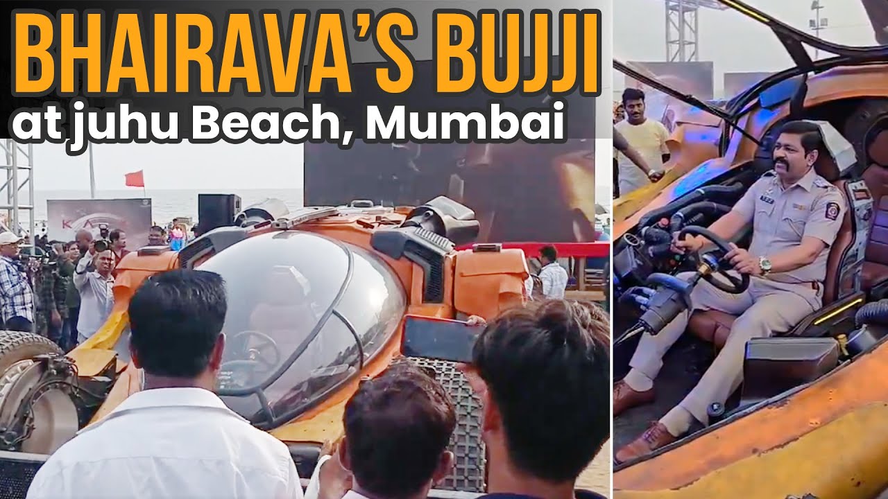 Bhairava's Futuristic Vehicle BUJJI from #KALKI2898AD SPOTTED AT Juhu ...