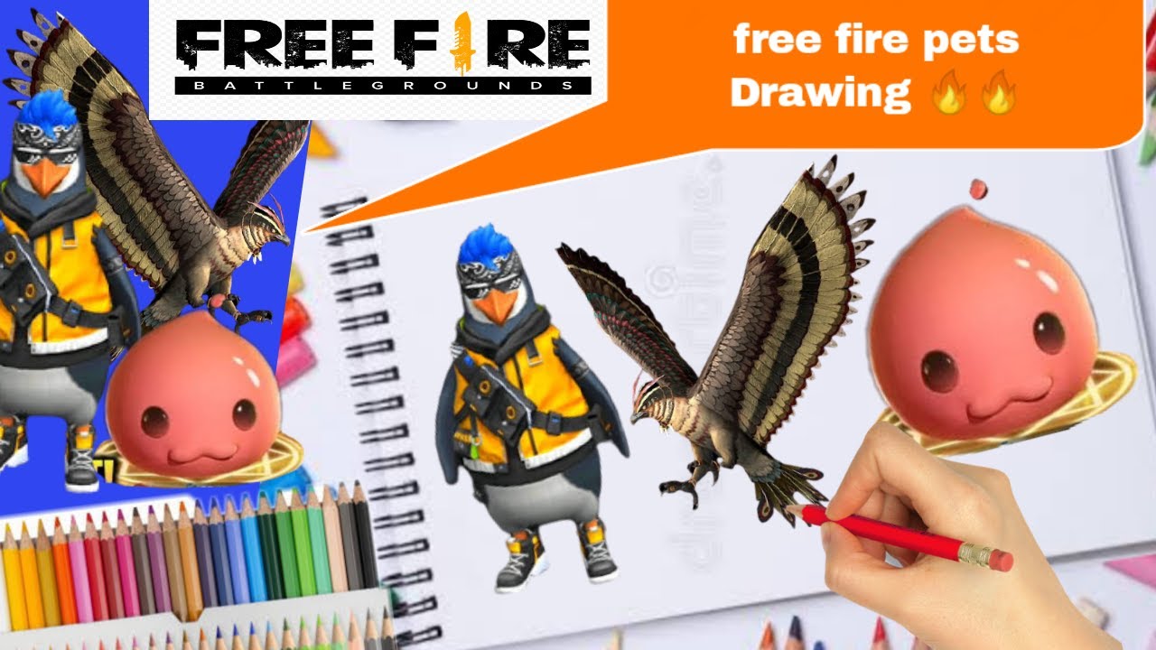 Free Fire Pets drawing (Poring, Falcon, Mr. Waggor)| Free Fire |Free ...