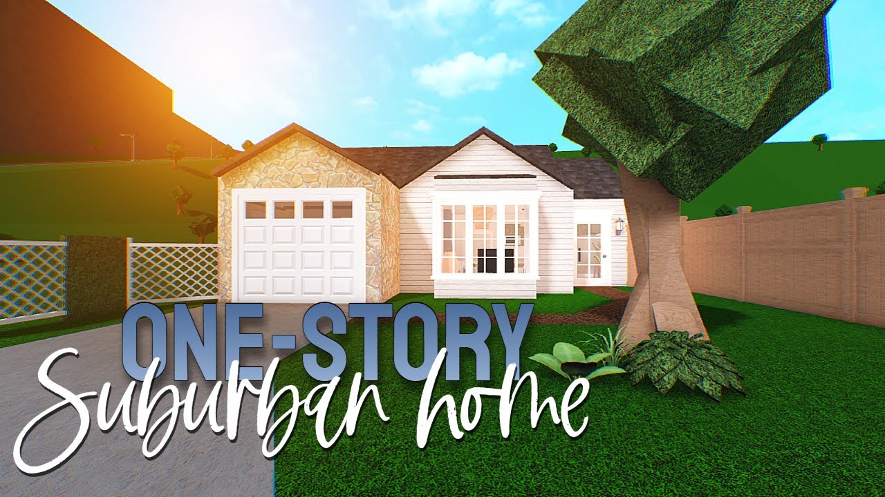Roblox | Bloxburg: One-Story Suburban Home | House Build | 26K (No ...